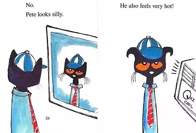 绘本欣赏｜Pete the Cat: Too Cool for School_皮特