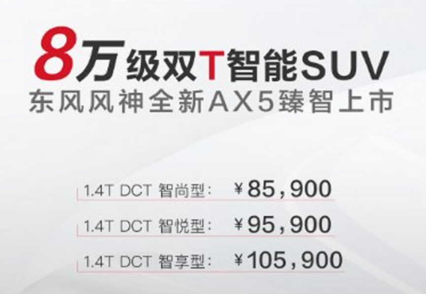 全系标配1.4T+6DCT动力组合，东风风神新款AX5上市_搜狐汽车_搜狐网