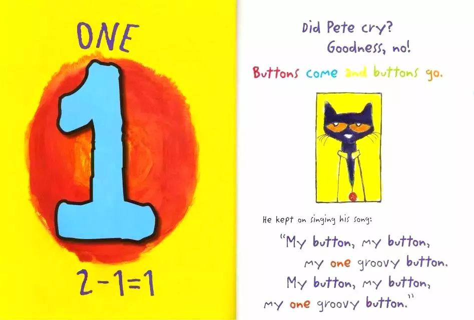 【有声绘本】《Pete the Cat and His Four Groovy Buttons》皮特猫和它四颗时髦的纽扣_扣子