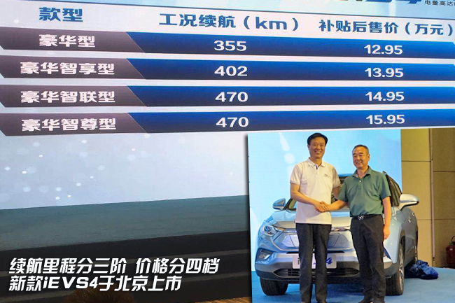 江淮iEVS4上市及万里公测 470KM续航可以解忧_搜狐汽车_搜狐网