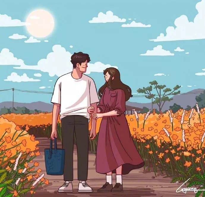 【插画师作品】第168期：韩国插画师 이규영 gyung_studio 的超甜情侣日常_四川