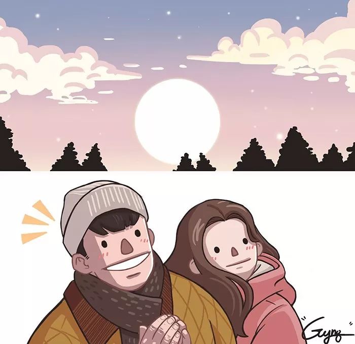 【插画师作品】第168期：韩国插画师 이규영 gyung_studio 的超甜情侣日常_四川