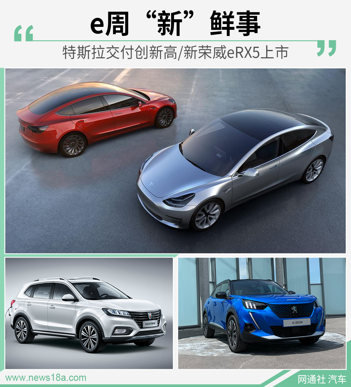 e周新鲜事 | 特斯拉交付创新高/新荣威eRX5上市_搜狐汽车_搜狐网