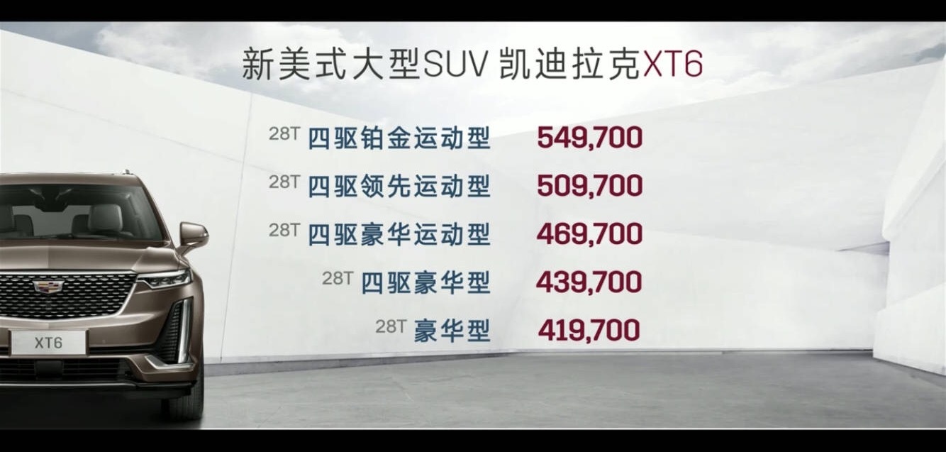 美式豪华中大型6座SUV，41.97万起售！凯迪拉克XT6上市_搜狐汽车_搜狐网