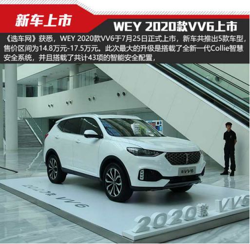 WEY 2020款VV6正式上市 售价区间14.8万-17.5万_搜狐汽车_搜狐网