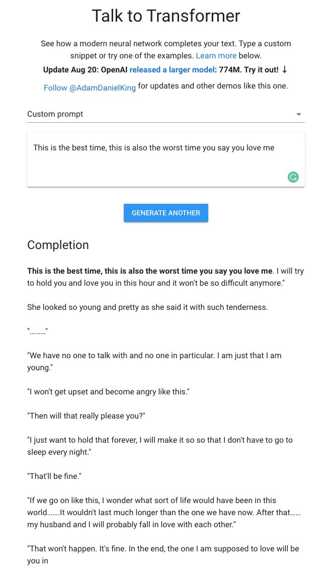 史上最强通用NLP模型GPT-2：OpenAI刚又发布7.74亿参数版本_训练