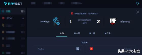 DOTA2-TI9败者组次轮：小鱼证明不是“弟中弟”！INF爆冷淘汰NB_Newbee