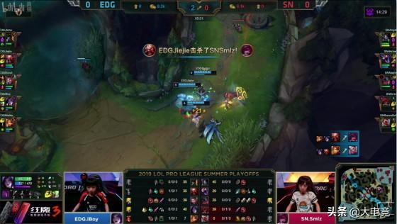 LOL-LPL：季后赛Jinoo状态爆表！EDG让一追三3-1击败SN晋级六强_阿卡丽