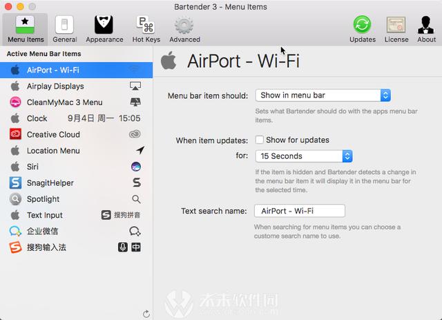 Bartender 3 for Mac(菜单栏管理软件)v3.1.4永久激活版_项目