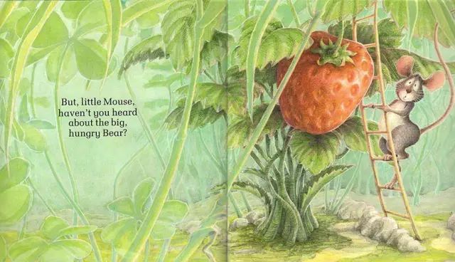 【玩绘本】The Little Mouse,The Red Ripe Strawberry，... 谁要吃草莓？_Bear