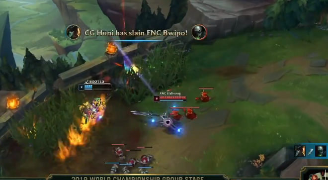 CG惨败FNC，锁血流厄加特世界赛显威，Huni三无尽船长无力回天！_战队