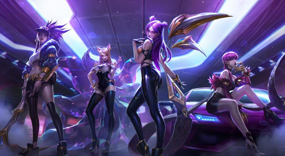 KDA女团分崩离析，成员阿卡丽退团单飞，疑似因为皮肤出现了矛盾_卡莎