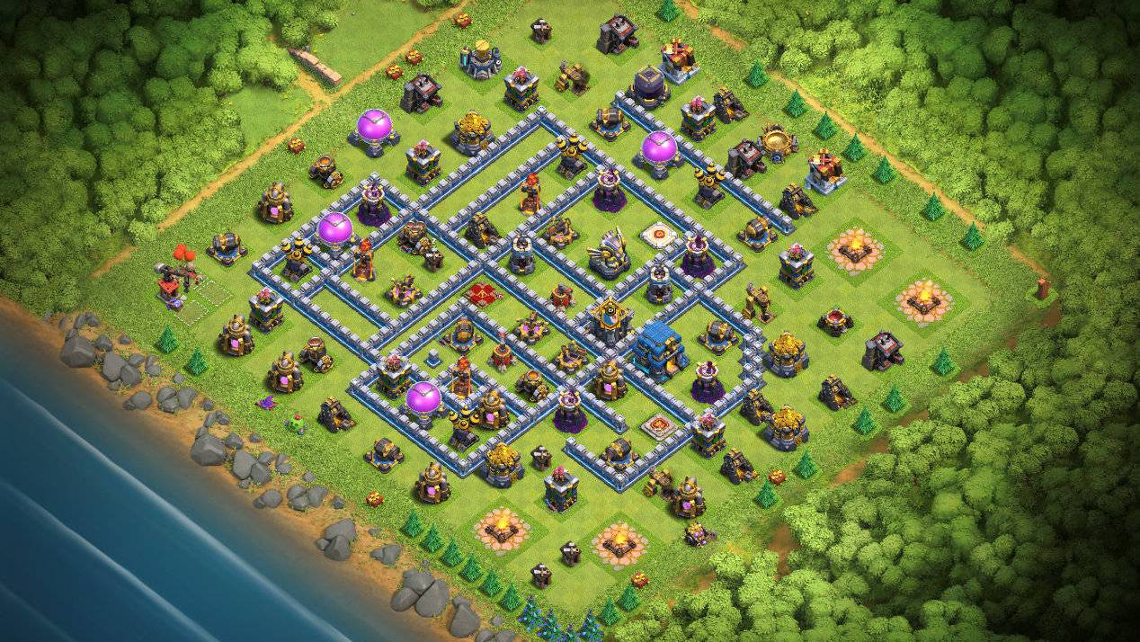 部落冲突：阵型摆放奇葩案例，脑洞大神竟在coc过上了田园生活-搜狐大视野-搜狐新闻