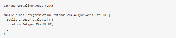 MaxCompute - ODPS重装上阵 第六弹 - User Defined Type_java