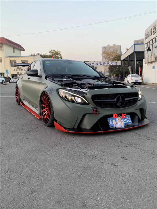 AIRBFT气囊减震李洋分享奔驰C级W205改装低趴展示_搜狐汽车_搜狐网