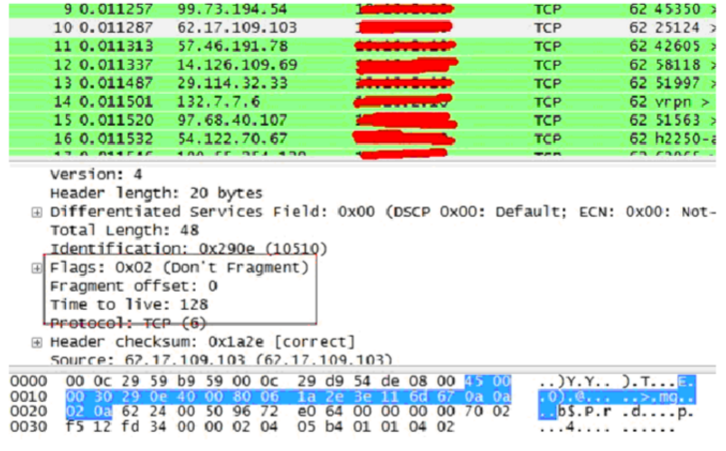 使用Wireshark分析并发现DDoS攻击_数据包