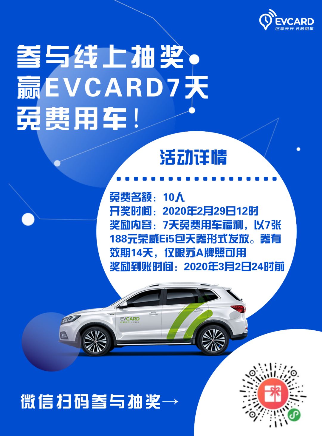 EVCARD助力返工 | 这份7天免费开车的机会，参与抽奖获得！_搜狐汽车_搜狐网