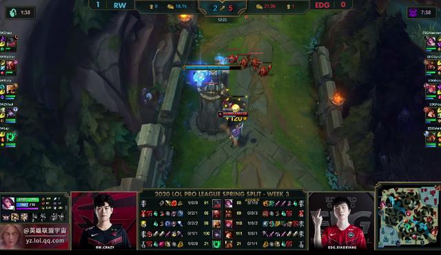 英雄联盟：精彩！面对Scout超神佐伊，RW绝境翻盘，2:1战胜EDG_沙皇