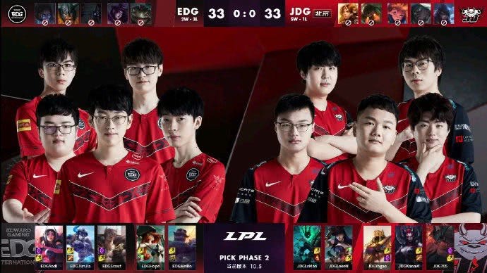 LPL春季赛：JDG上单惨遭军训 EDG2：1赢得比赛胜利_铁男
