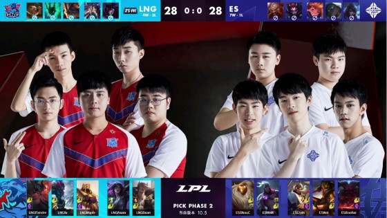 LOL-LPL：Cryin沙皇carry比赛，eStar 2:1战胜LNG稳居联赛第一_下路