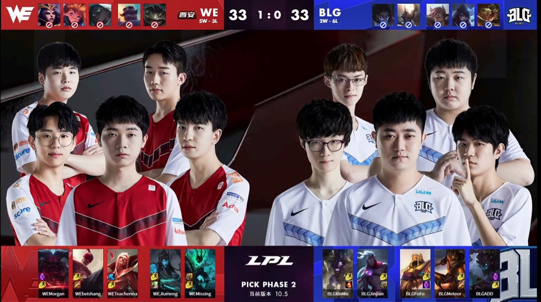 LOL：让一追二拿下WE，BLG终结6连败，中单fofo才是真大腿？_选择了