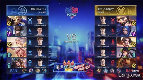 王者荣耀KPL：eStar赛季首秀 猫神转型纯工具人 3:1战胜QG_EstarPro