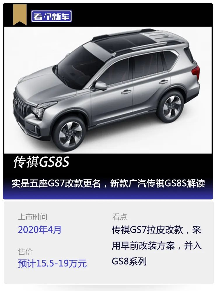 看个新车丨其实就是五座GS7改款更名，新款广汽传祺GS8S解读_搜狐汽车_搜狐网