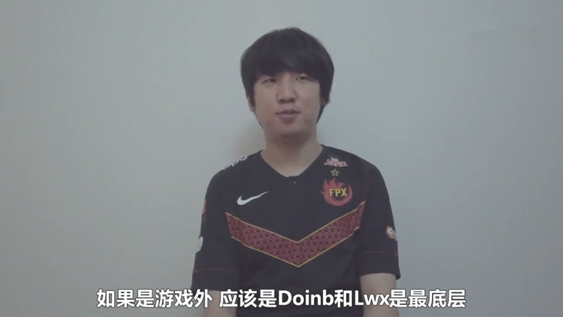 Khan谈FPX食物链：Lwx地位和Doinb差不多，在游戏外金贡地位最高！_doinb