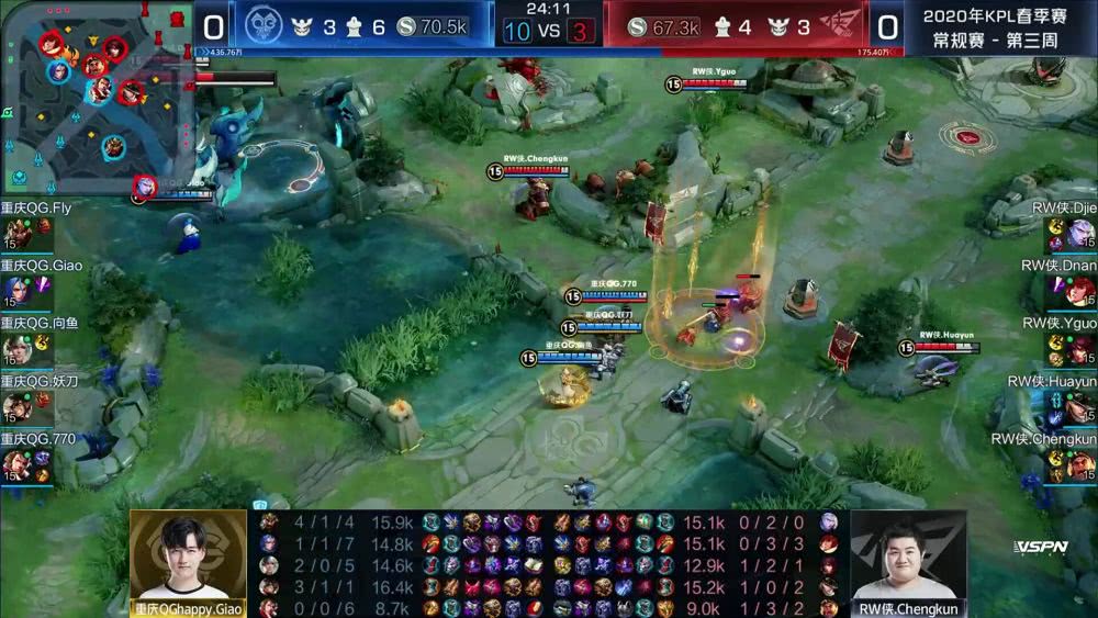 QGhappy首胜：曾经的QG回来了？五冠战队碾压RW侠_比赛