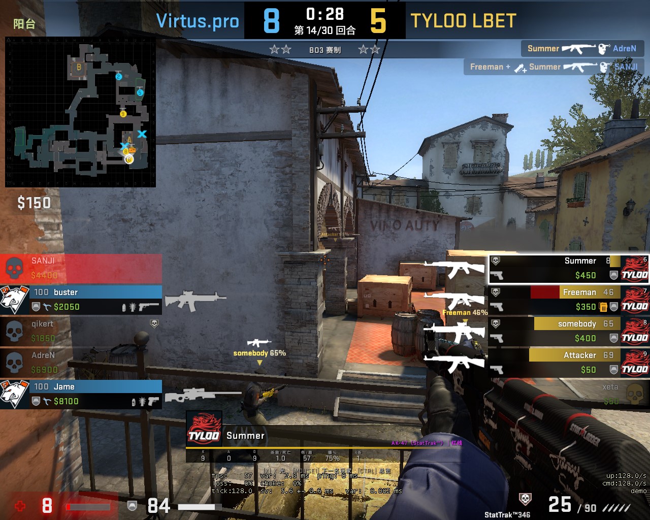 CSGO EPL小组赛：天禄5连败出局，最后一场遭VP碾压_比赛