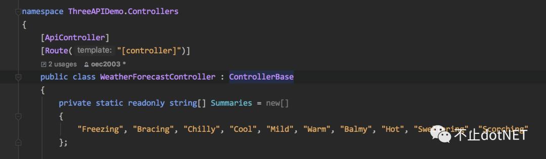 dotNET Core 3.X 使用 Web API_特性