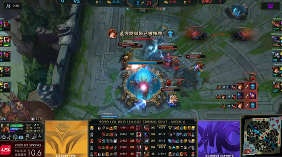 LPL春季赛：VG保留季后赛希望 让一追二爆冷击败FPX_韦鲁斯