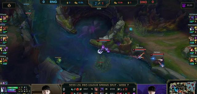 RNGvsDMO出线关键战：XLB关键大龙被抢，RNG后期阵容全面崩塌_ban