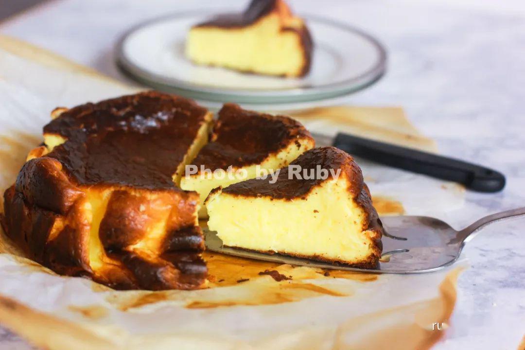 131.『Ruby烘焙』巴斯克烧焦芝士蛋糕（Basque Burnt Cheesecake）_奶油