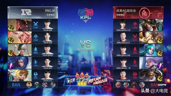 王者荣耀KPL：AG超玩会3:0战胜RNG.M升至西部第二_裴擒虎