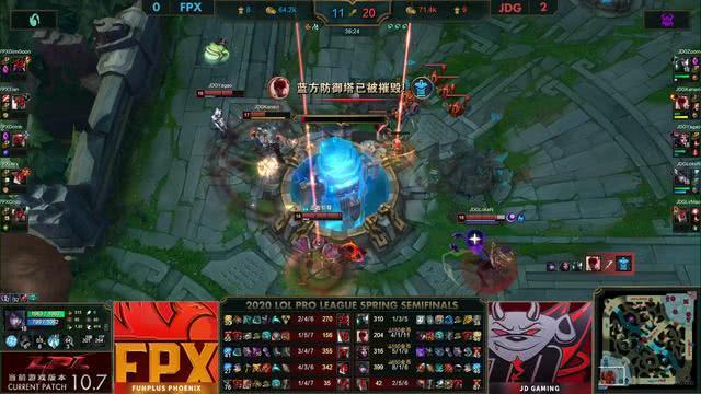 FPX惨遭JDG横扫：两支S赛冠军止步四强 LPL新王诞生！_LokeN