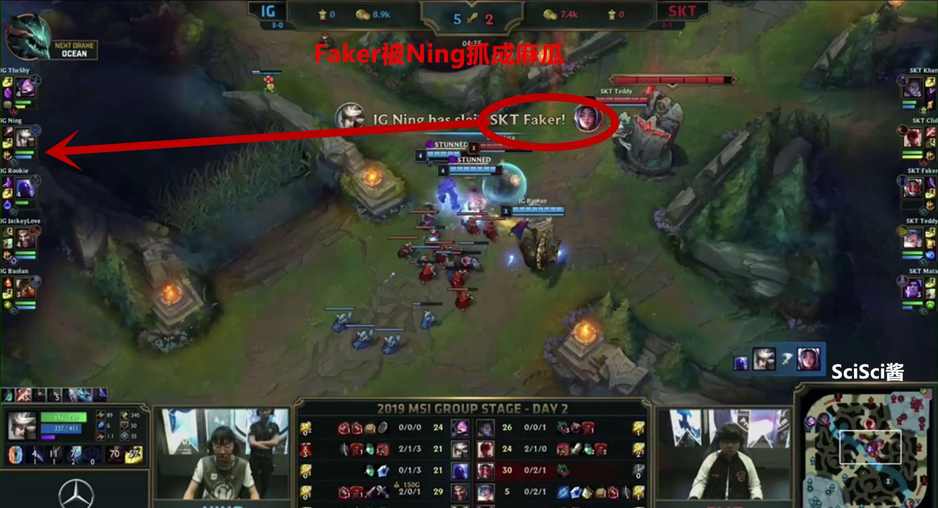 JKL祭出德莱文，13分钟破SKT下路高地！李哥直接被当成炮车补掉！_Faker