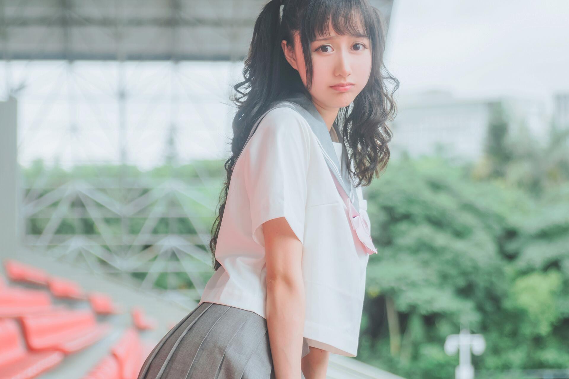 cn 木绵绵OwO 灰色jk _高中