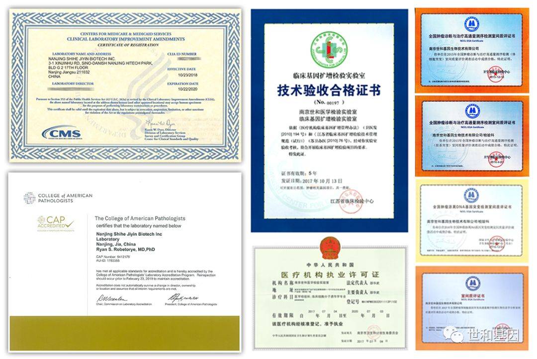 CAP/CLIA双认证新鲜出炉！世和基因斩获CLIA实验室认证资质！-搜狐大视野-搜狐新闻
