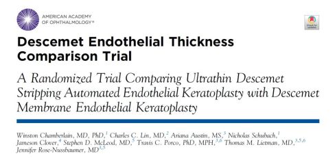 【惟视资讯】治疗角膜内皮功能障碍，你选UT-DSAEK还是DMEK呢？-搜狐大视野-搜狐新闻