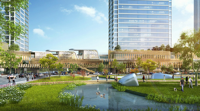 杭州EFC LIVE欧美广场设计赏析：生长在艺术公园里的建筑_商业