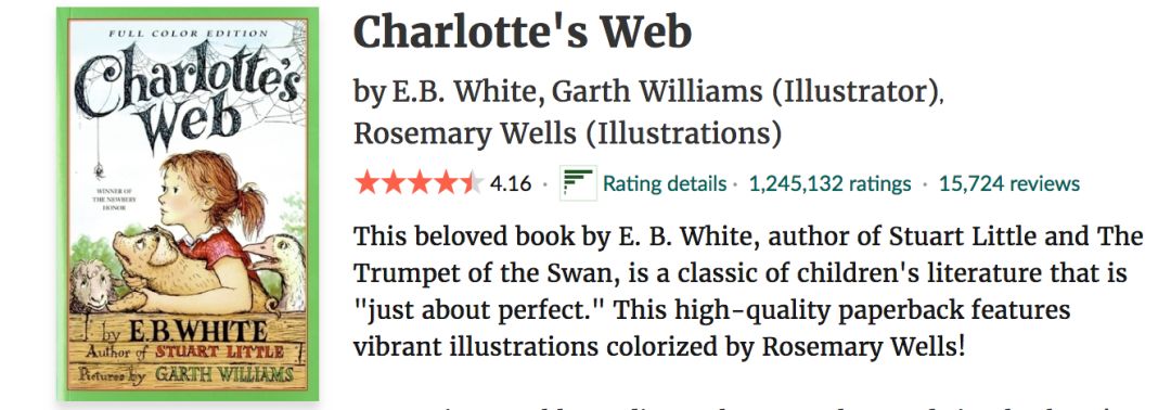 好书推荐Charlotte's Web | 美国最伟大的10部儿童文学之一_Wilbur
