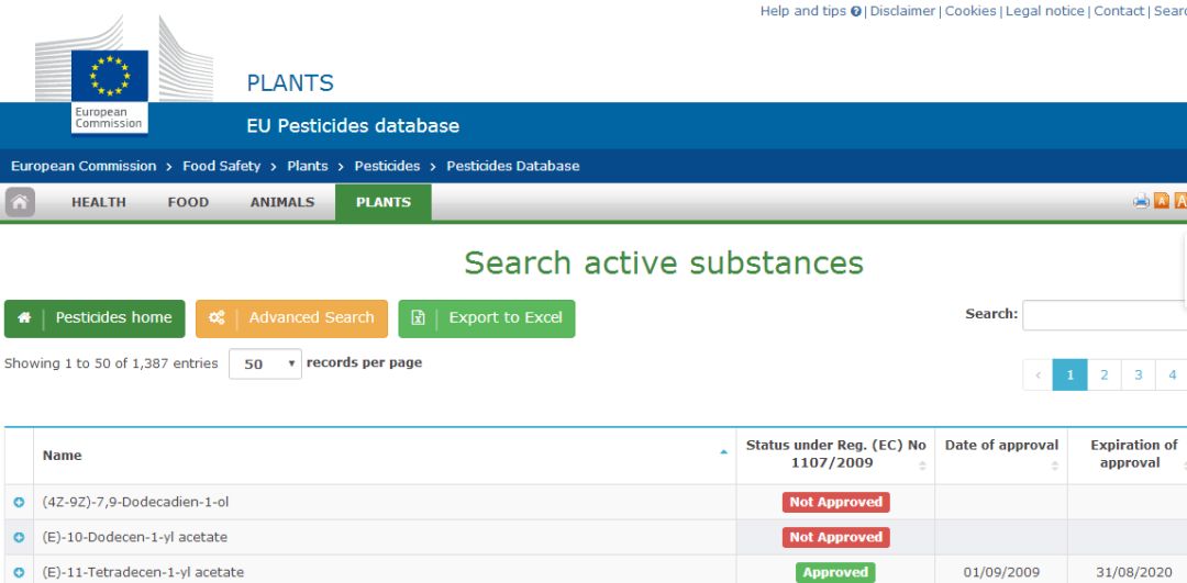 欧盟农药登记状况及产品参考资料查询方法详解_评审