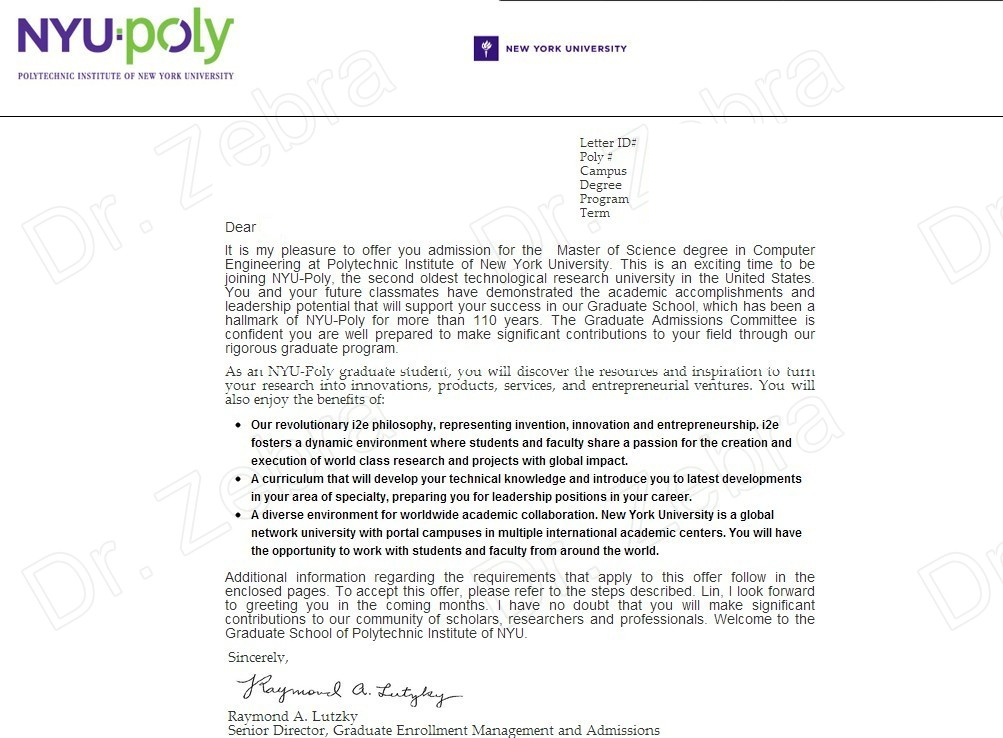 New York University (NYU) Computer Engineering 纽约大学计算机工程录取！_Since