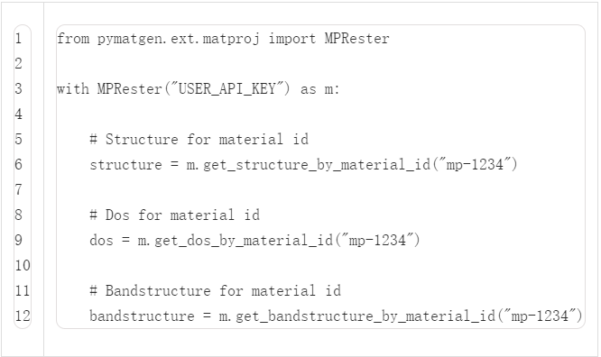 pymatgen API的使用-高通量计算初探_数据库