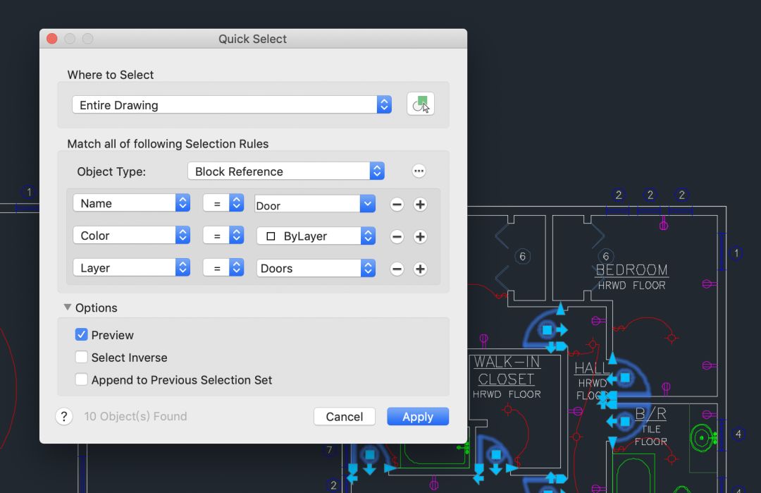 CAD选择方式千千万，FILTER你用过？_对象