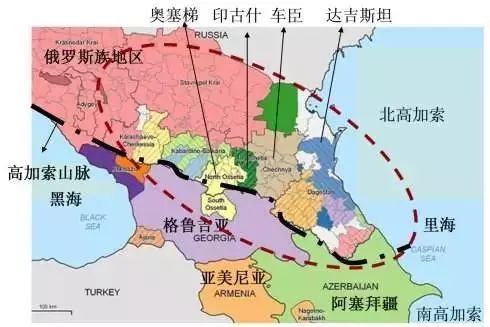 外高加索地图,外高加索地区,外高加索_大山谷图库