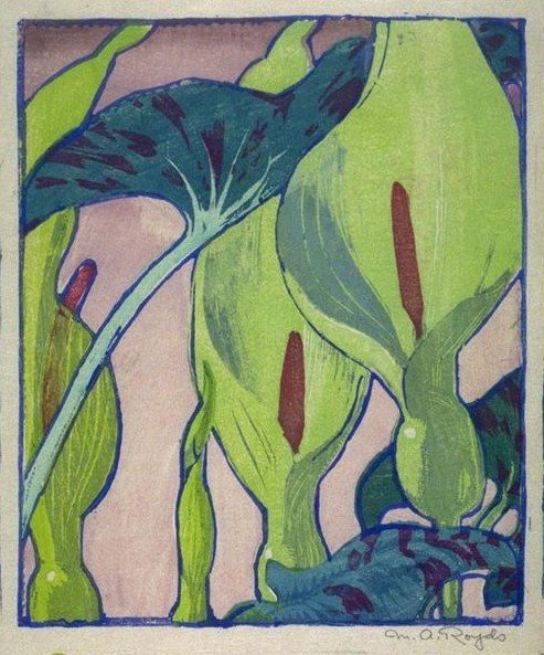 「艺术欣赏」设计师Mabel Royds经典作品：彩色木刻花卉作品-搜狐大视野-搜狐新闻