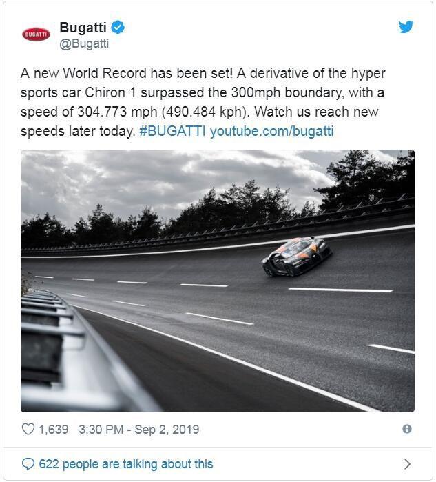 不是跑得快而是飞的低 布加迪创下490.48km/h的极速记录_搜狐汽车_搜狐网