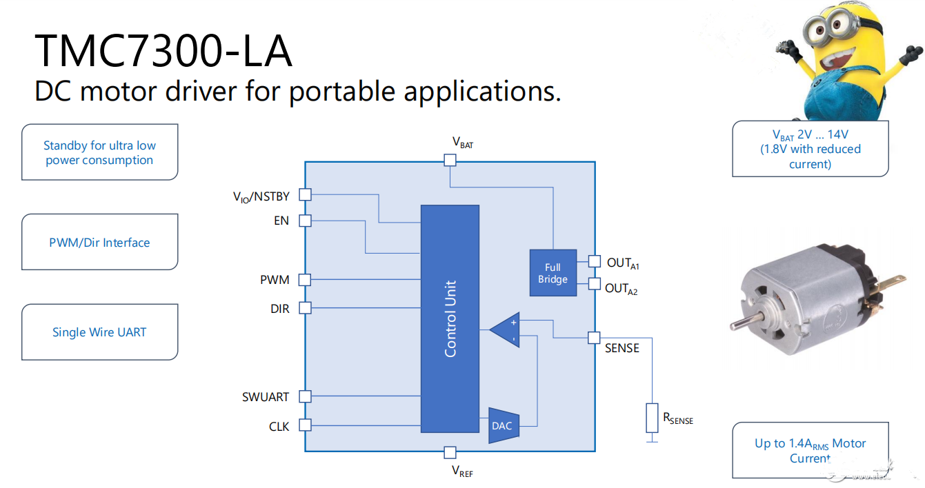 低电压驱动芯片TMC2300,TMC6300,TMC7300_电机